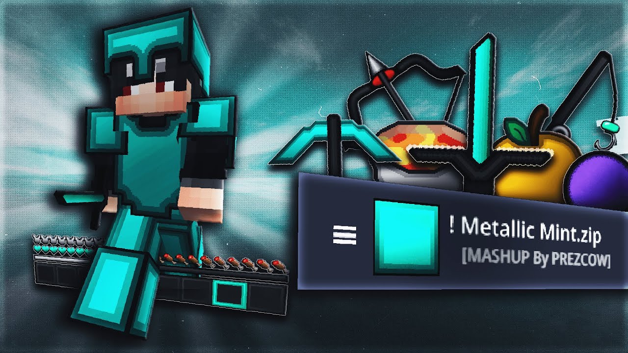 Metallic Mint [128x] - by PrezCow | Minecraft PvP TEXTURE PACK Showcase ...