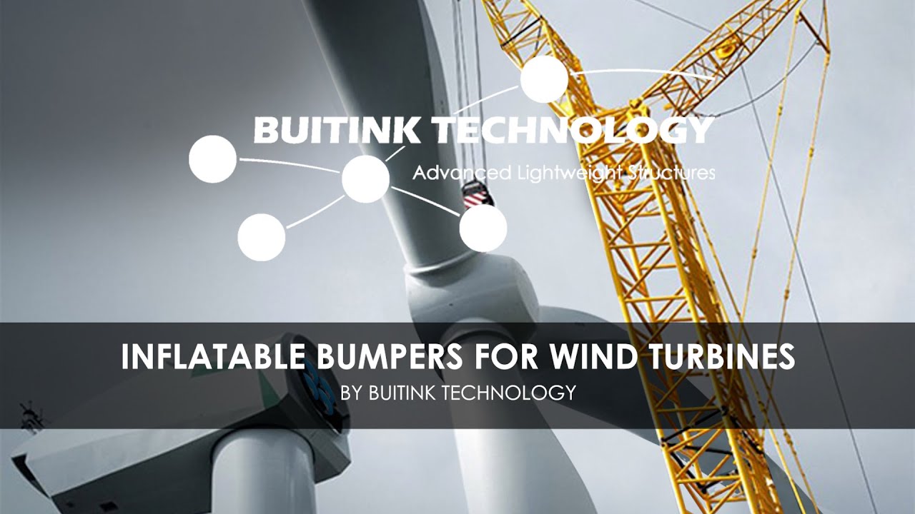 Inflatable bumpers for wind turbines - YouTube