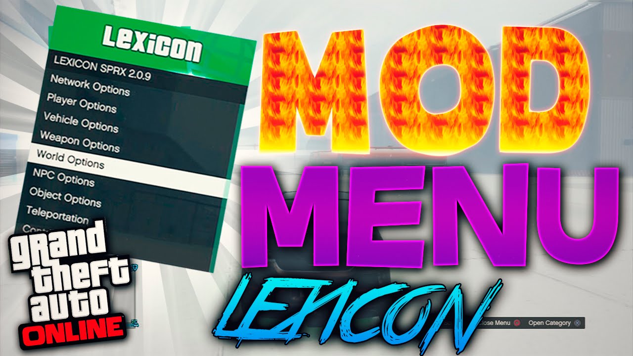 MOD MENU ``LEXICON´´ [CON OPCIONES ÚNICAS] | HACKS GTA 5 ONLINE | - YouTube