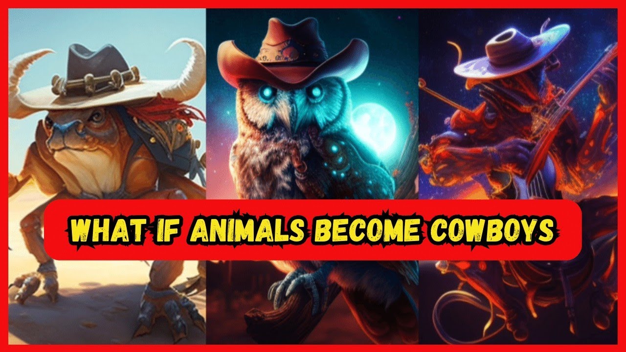 Wild West Roundup: Animals Take on Cowboy Roles Animals in Cowboy Hats ...