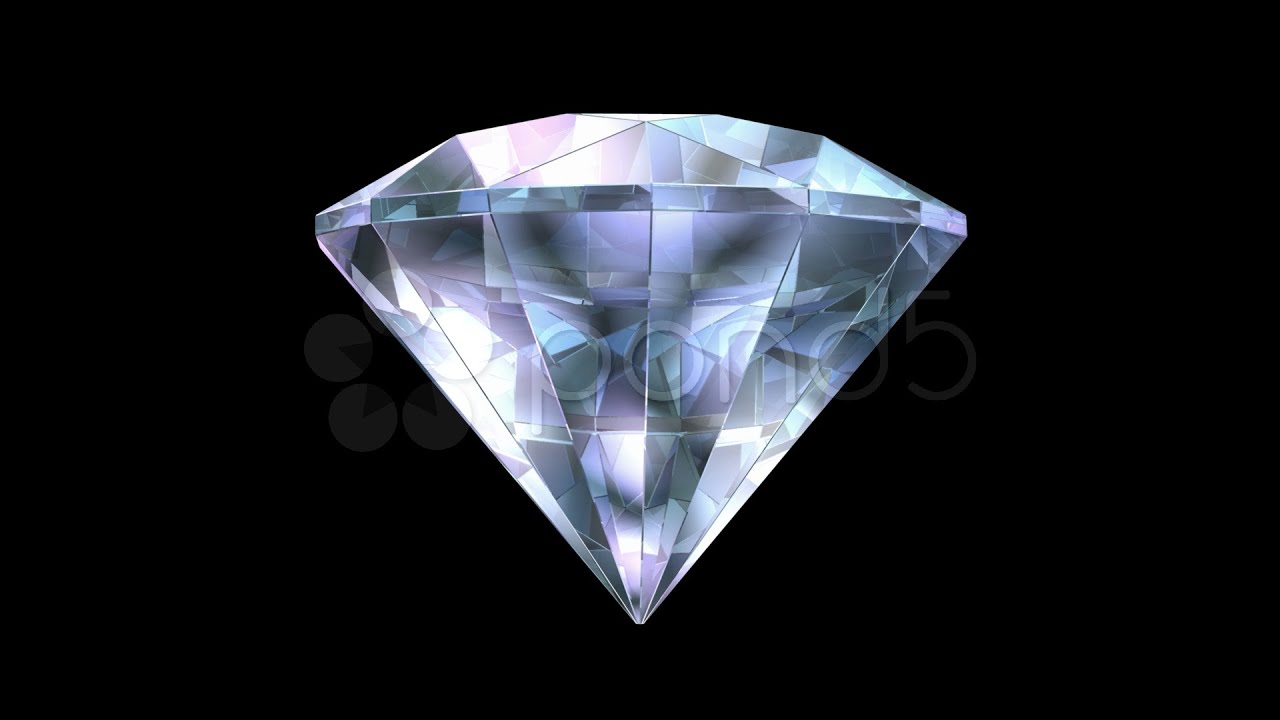 Diamond Spinning Loopable With Alpha Channel Hd1080. Stock Footage ...