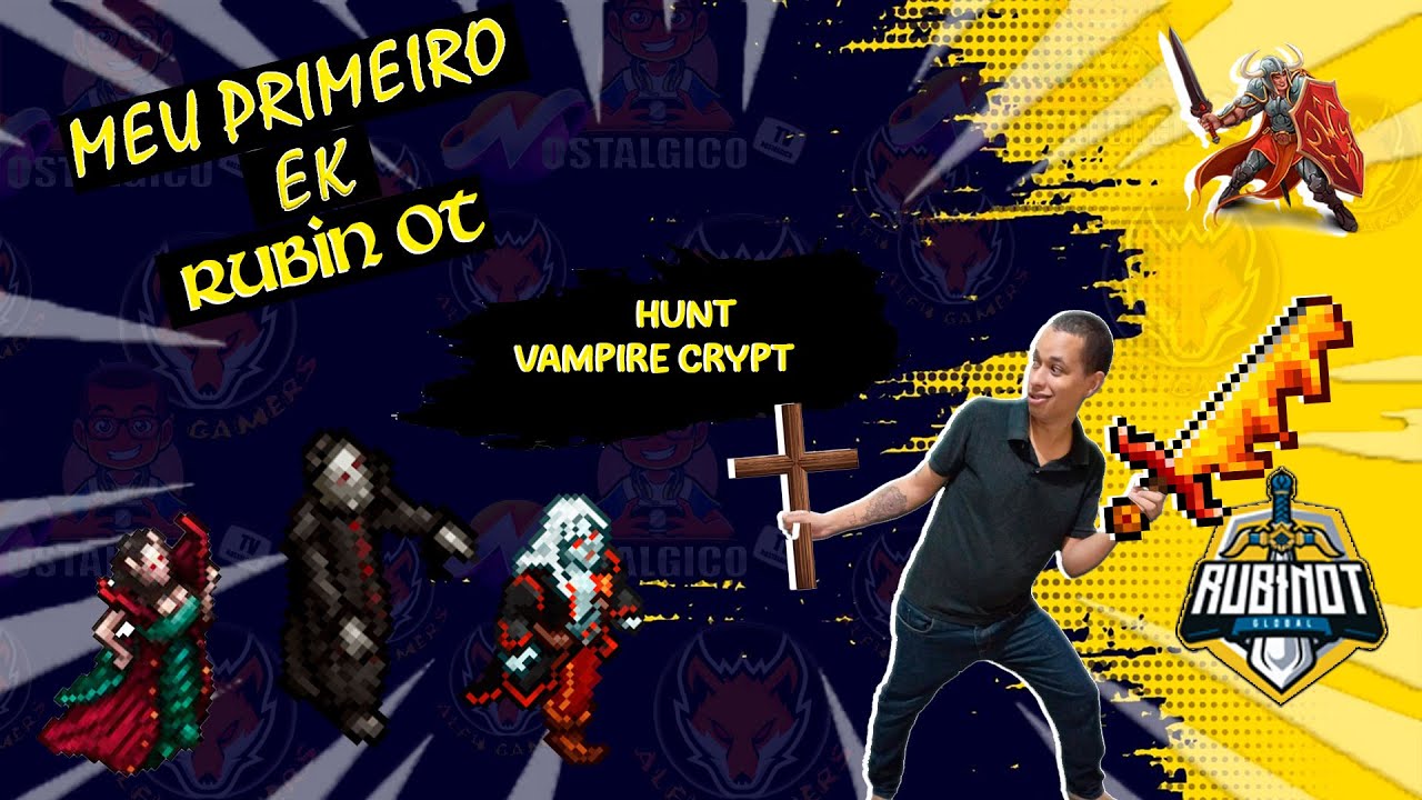 RUBINOT MEU PRIMEIRO EK !!! HUNT VAMPIRE CRYPT EDRON #día5 - YouTube