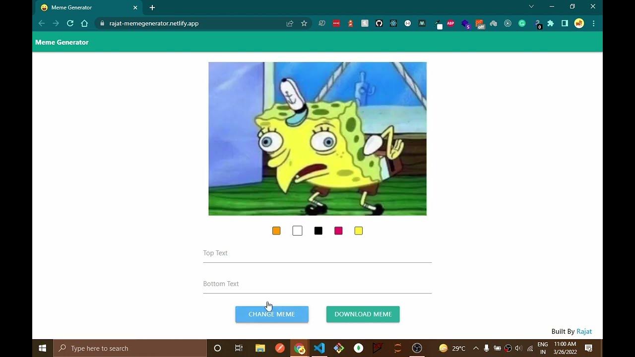 React.js Meme Generator | Demo - YouTube