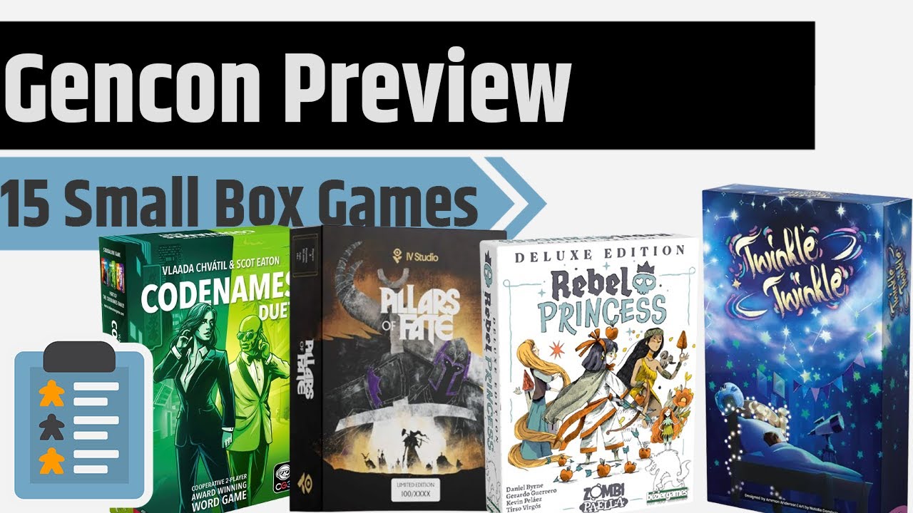 15 Small Box Games At Gencon You Should Be Trying Or Buying - YouTube