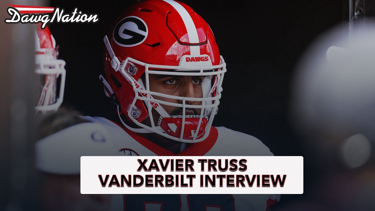 Xavier Truss discusses what has changed for UGA offensive line - YouTube
