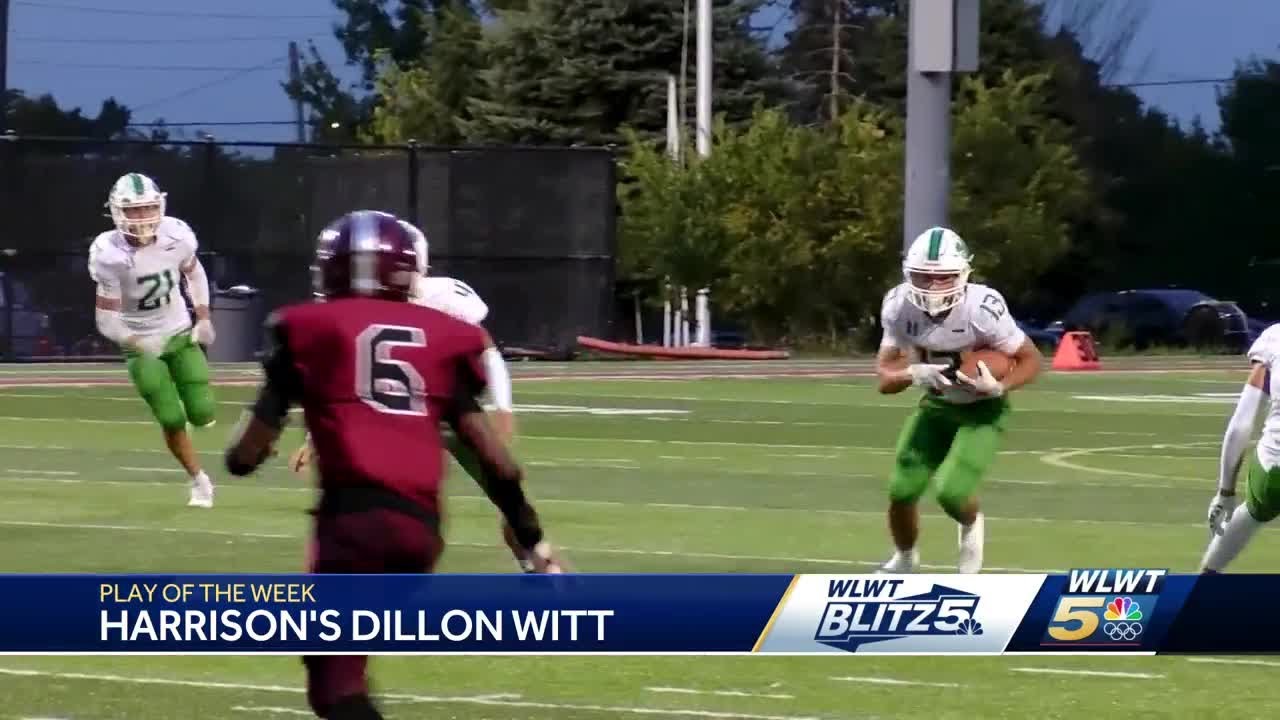 WATCH: Harrison freshman Dillon Witt runs back interception for TD ...