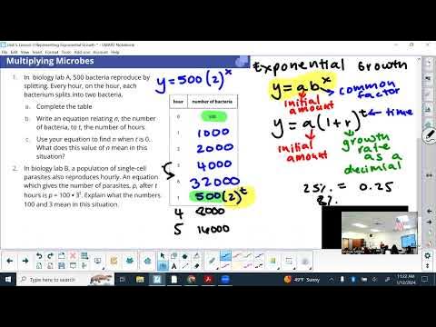 Unit 5 Lesson 3: Representing Exponential Growth Practice - YouTube