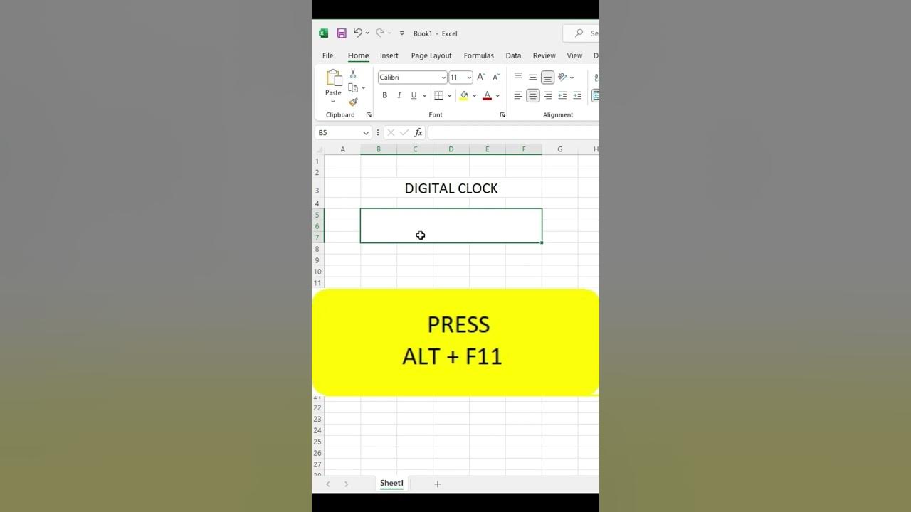 How to create a digital clock in excel|#excel #exceltips #exceltutorial #excelfunctions #msexcel ...
