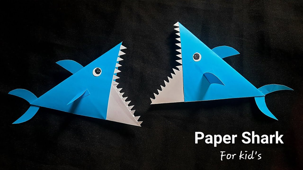 Amazing 3D Shark// How to make paper shark for kid's//Paper Shark ...