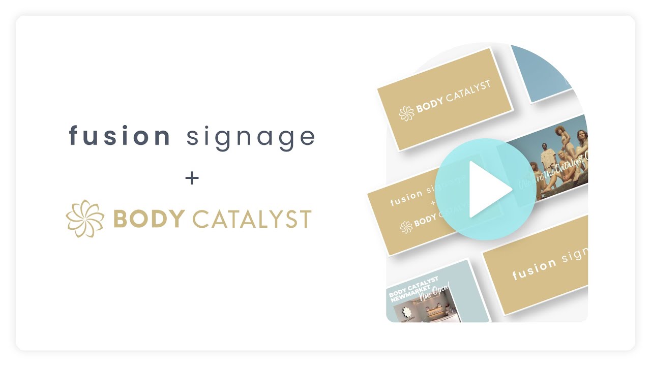 Body Catalyst + Fusion Signage Digital Signage Software - YouTube