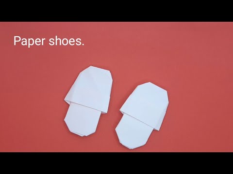 Origami paper shoes. How to make paper shoes. It's so very easy to make ...