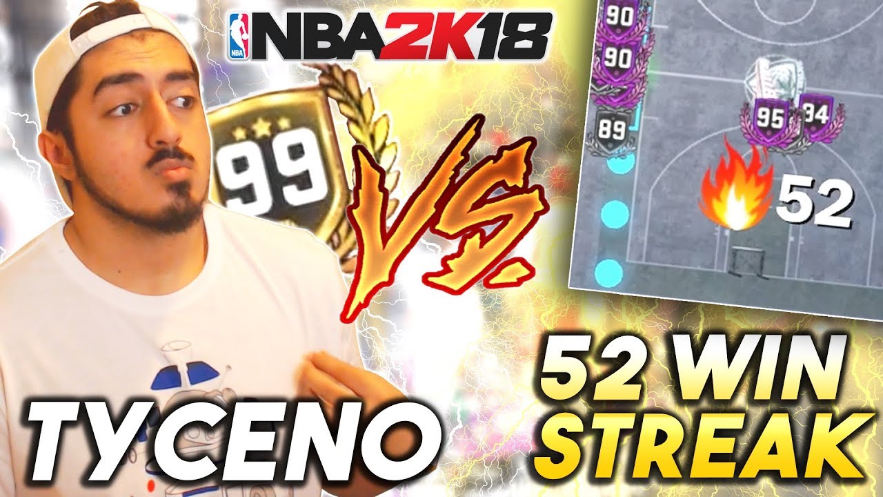 99 OVERALL TYCENO vs 52 WIN STREAK! INSANE GAME OF THE YEAR in NBA2K18 ...