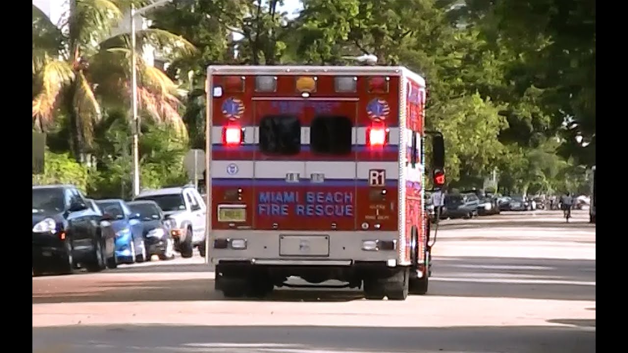 *whole alarm & dispatch* Miami Beach Fire Rescue Rescue 1 responding ...
