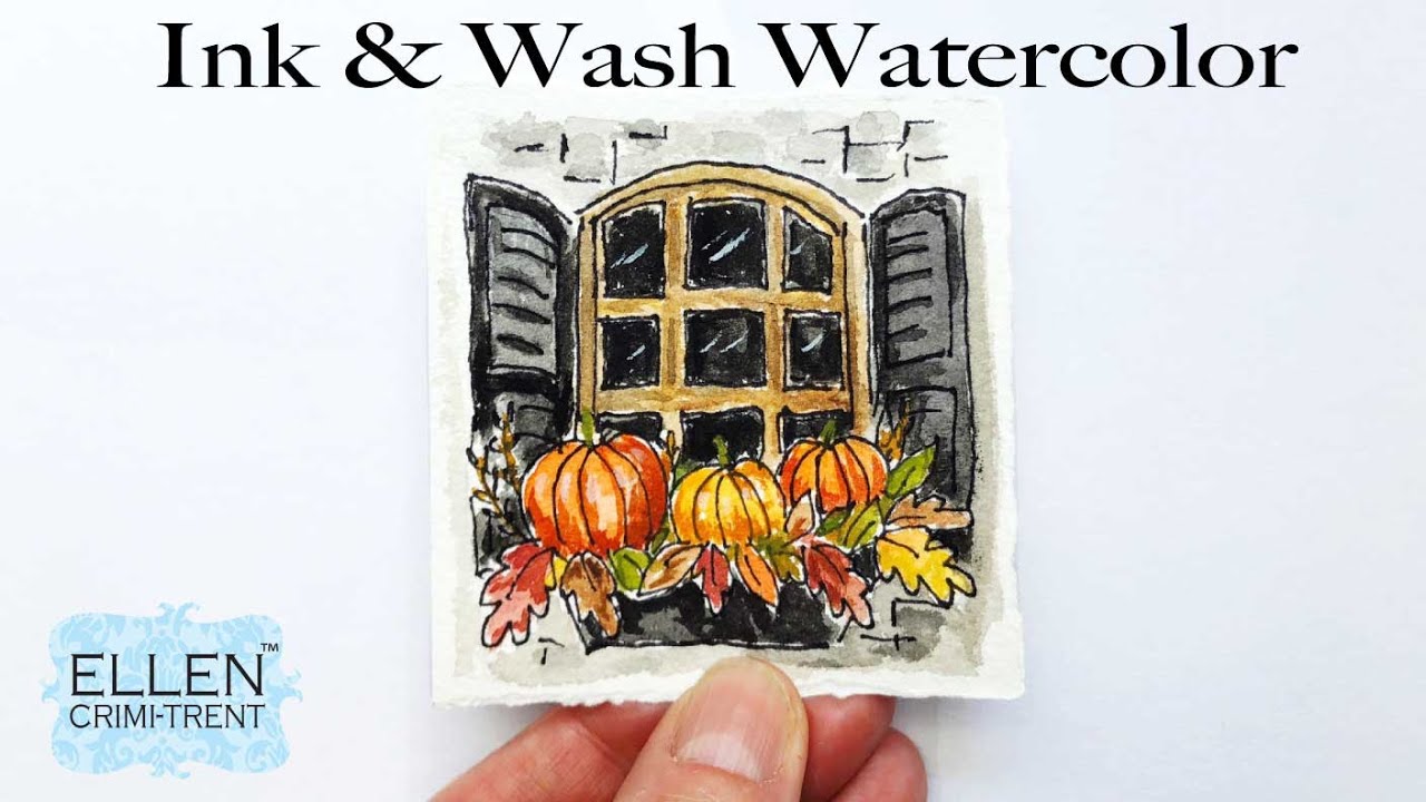 Ink & Wash Watercolor tutoiral - YouTube