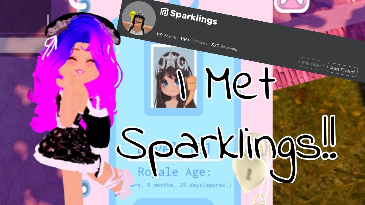 I met Royale High Dev Sparklings! - YouTube