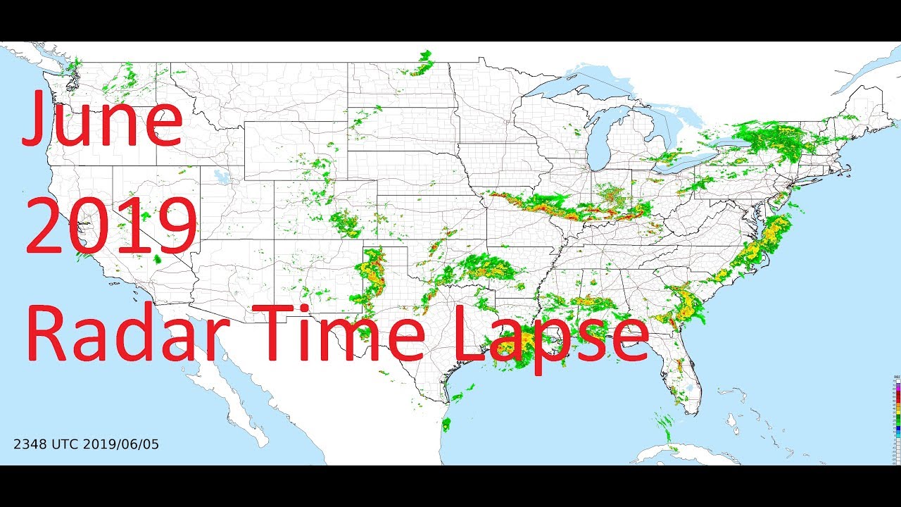 June 2019 US Weather Radar Time Lapse Animation - YouTube