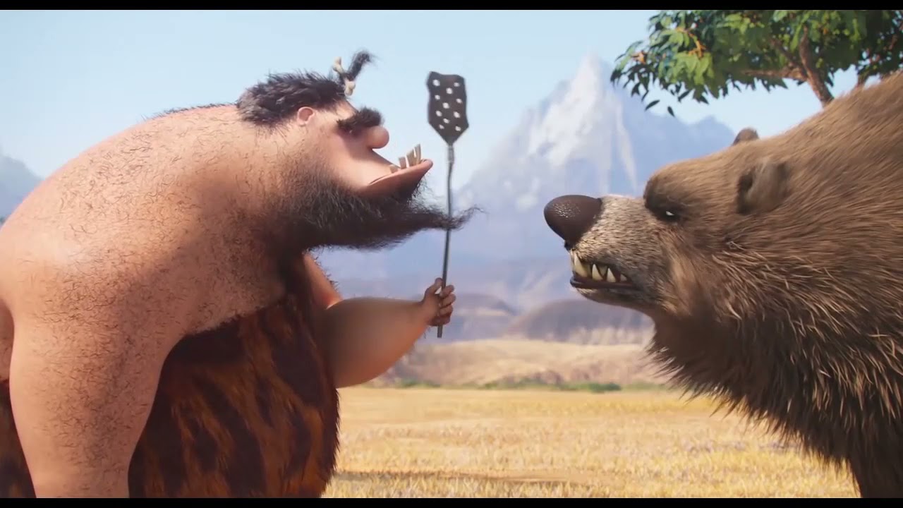The Minions | Caveman Swats Bear with a Swatter | for 5 Minutes - YouTube