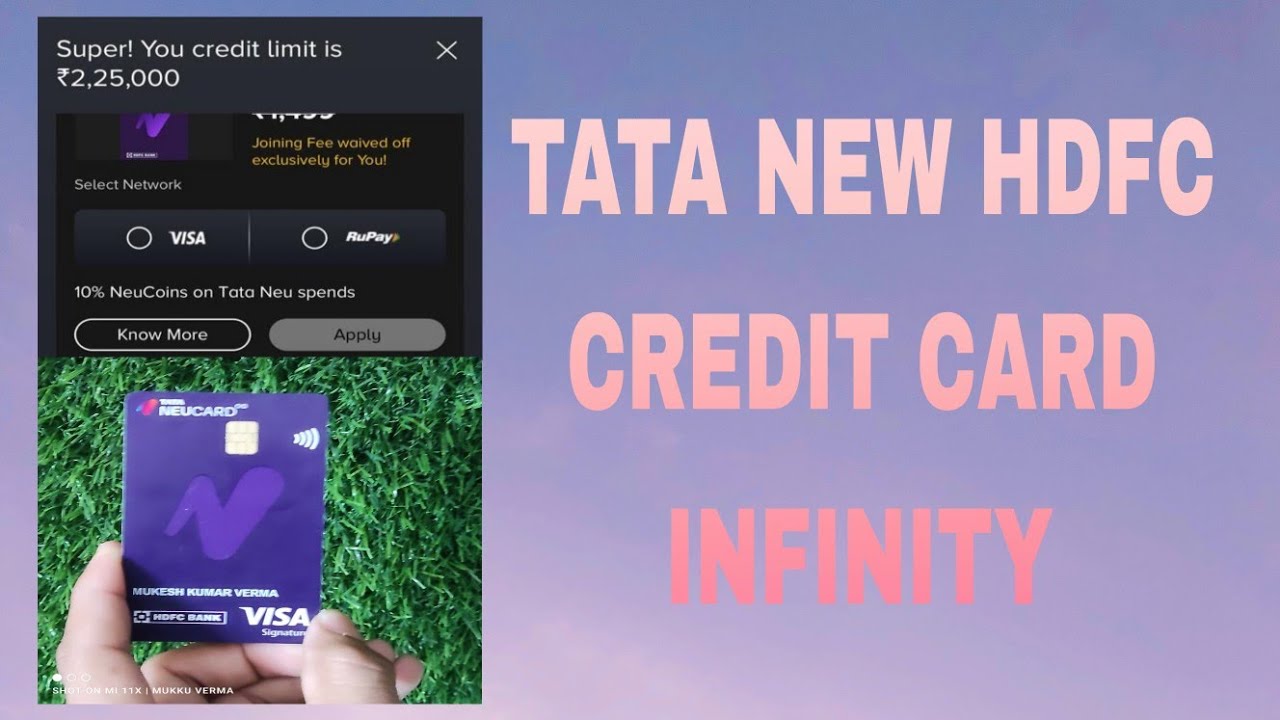 Tata Neo Credit Card मेरा Approvedहो गया ₹225000 लिमिट मिला #hdfcbank # ...
