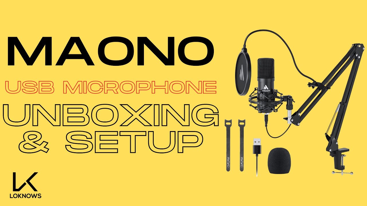 MAONO USB Microphone Unboxing & Setup : Affordable Plug & Play Gaming ...