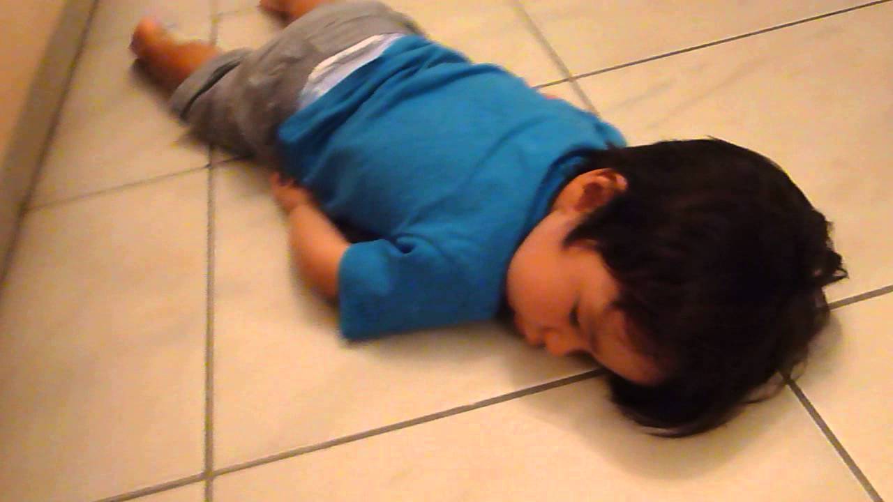 Alex Asleep on Dining Room Floor - YouTube