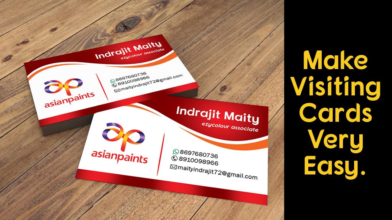 How to create Business card design in Photoshop |V card| |73| - YouTube