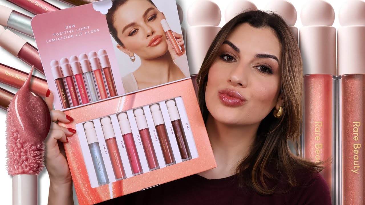 NOVOS Glosses Positive Light de Rare Beauty: Valem o hype? - YouTube