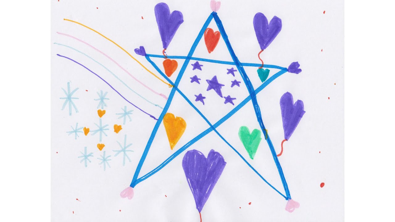 How to Draw Star and Heart ⭐ Doodle with Me 💖 Drawing & Coloring Page ...