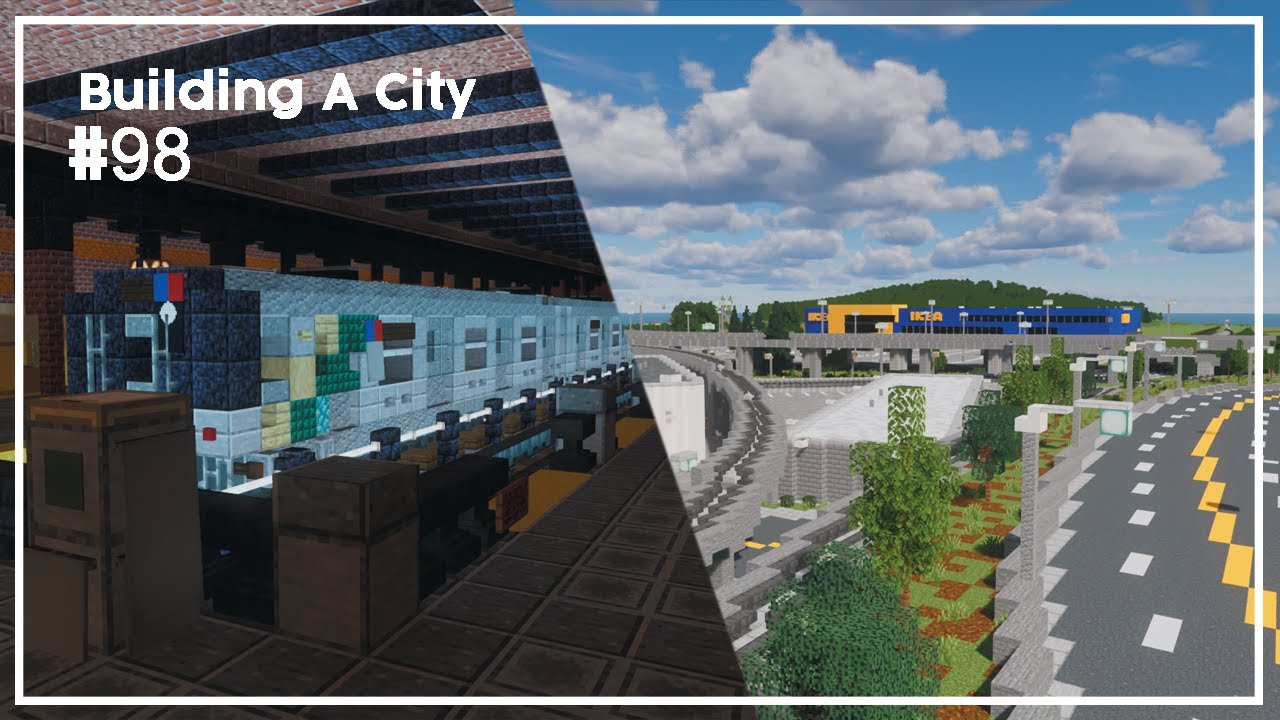 Building A City #98 // Subway Station & Train Tracks // Minecraft ...