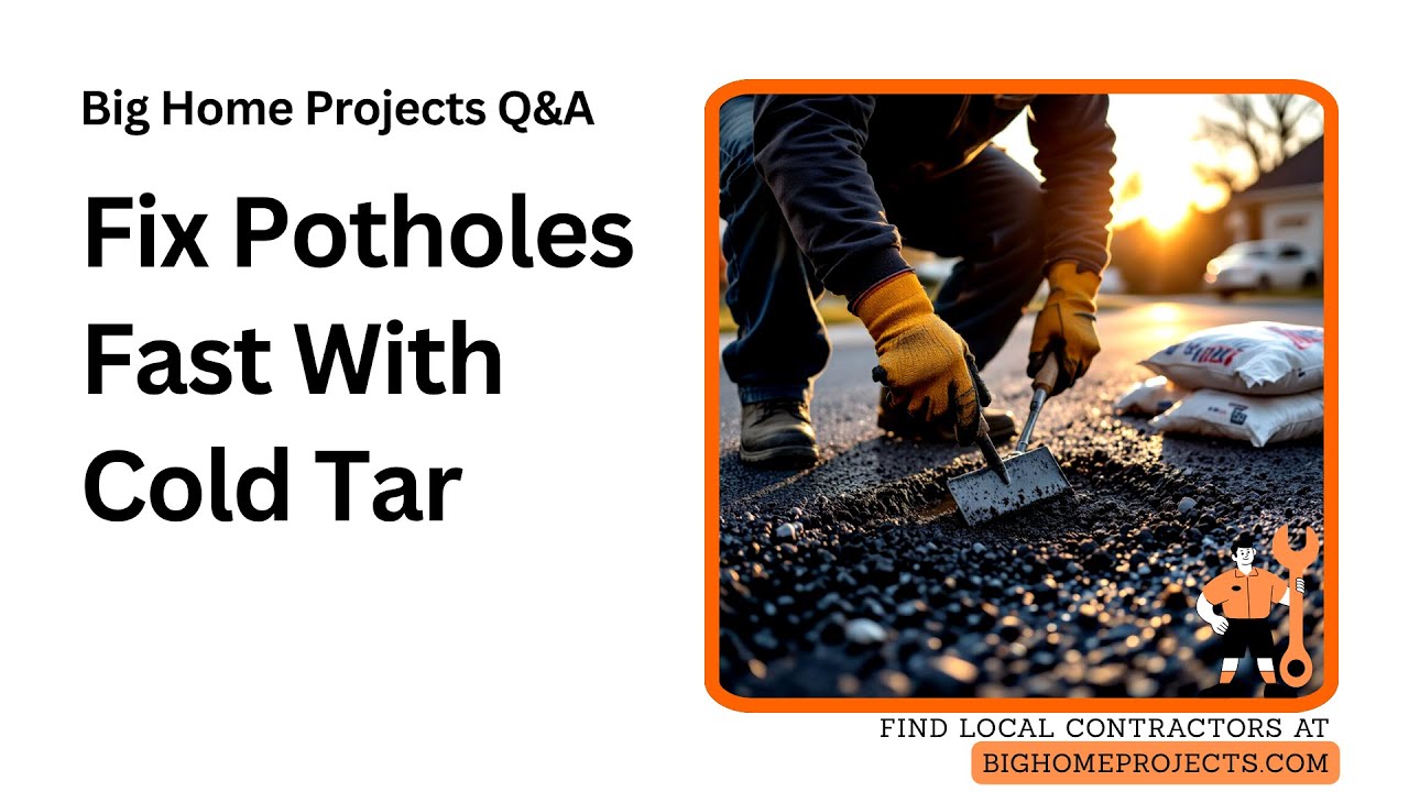 Cold Tar Pothole Fix Guide Using Solvent-Set Patch Mix - YouTube