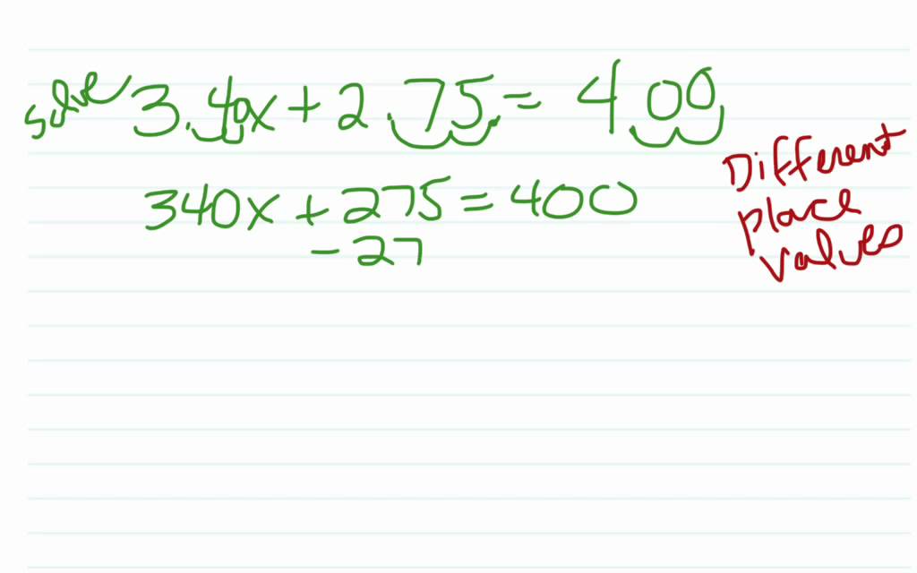 1.3 Solve equations-clearing decimals - YouTube