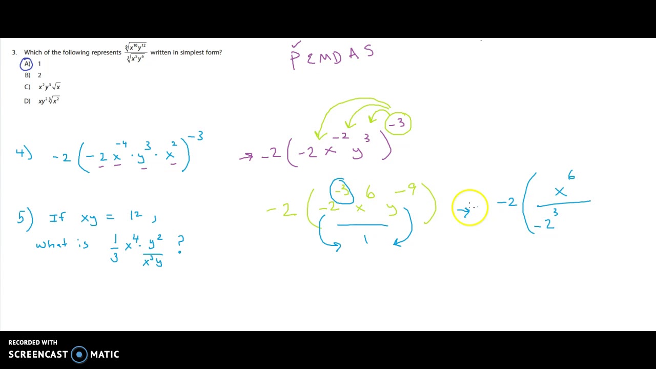 SAT: Exponent Problems - YouTube