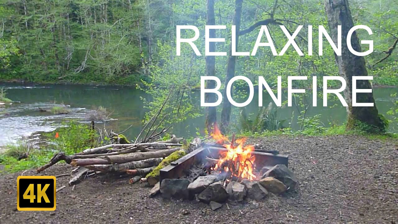 RELAX 4K | FAST Relaxing Bonfire, Fireplace - Nature Sounds - Relaxing ...