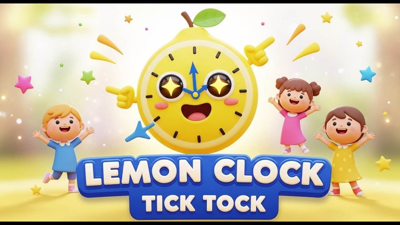 Lemon Clock Tick Tock 🍋⏰ | Nursery Rhymes for Babies | Learn Time with ...
