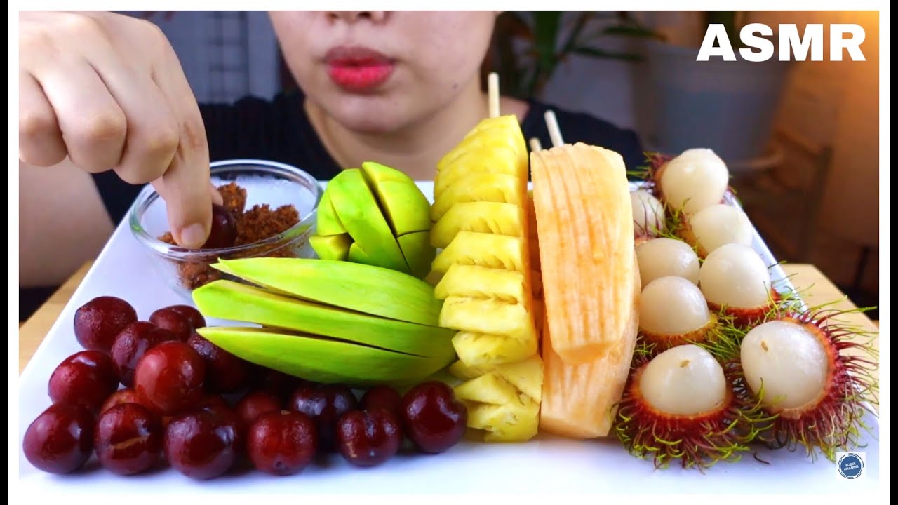ASMR EATING : : ผลไม้รวม | Mixed fruit | sober channel - YouTube