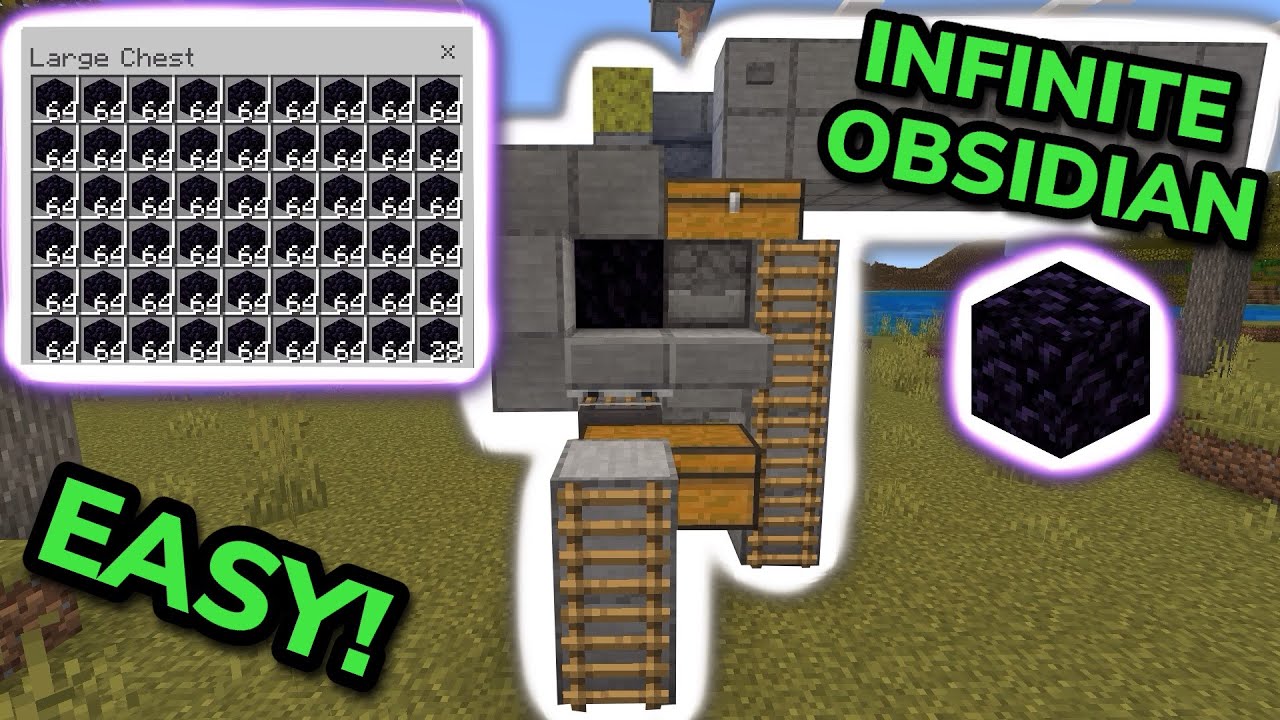 EASY 1.21 OBSIDIAN FARM TUTORIAL in Minecraft Bedrock (MCPE/Xbox/PS/Switch/PC) - YouTube