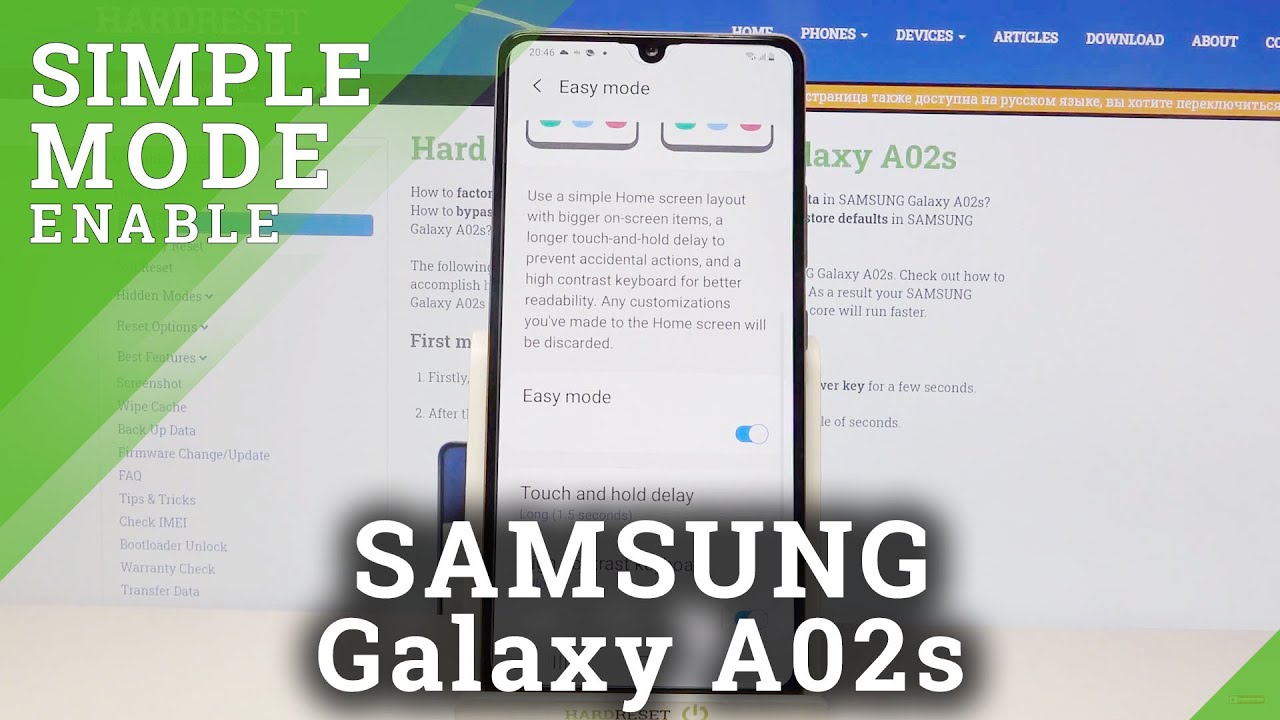 How to Enable Easy Mode in Samsung Galaxy A02s – Open/Quit Easy Mode ...