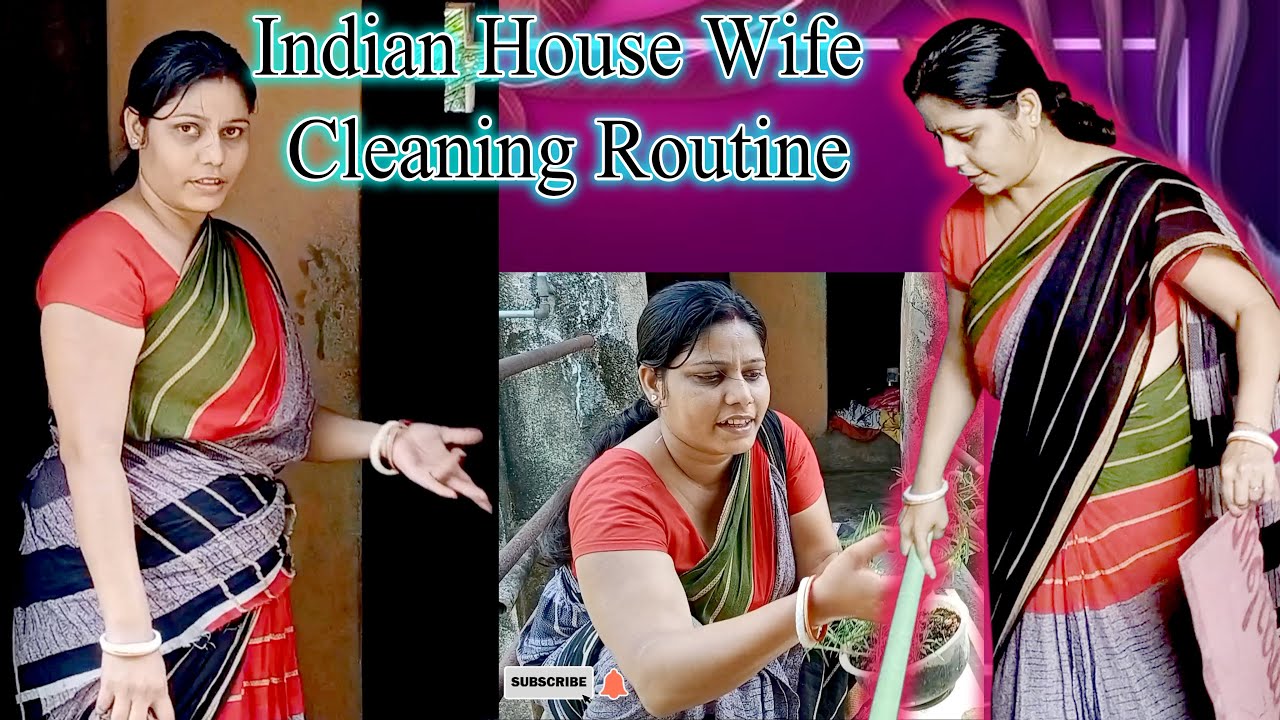 Indian House Wife Cleaning Routine / Indian Women Home Cleaning / # ...