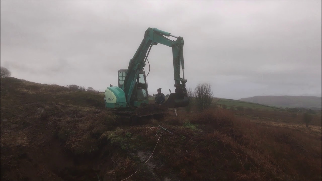 Filling a collapsed coal mine shaft - Ludworth Moor quarry - YouTube