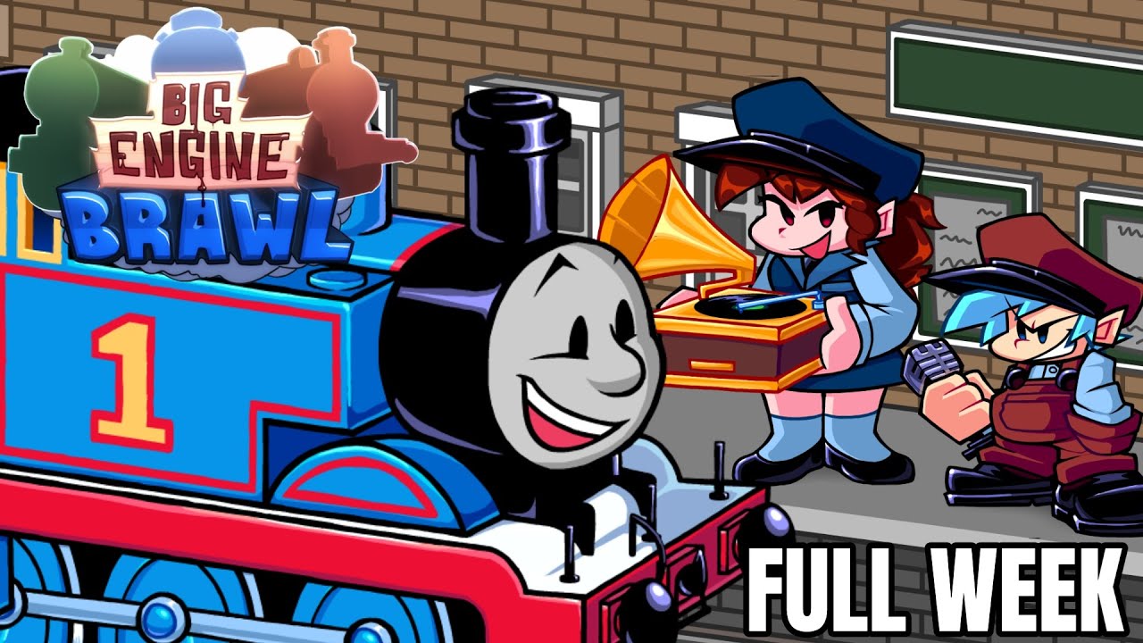 Friday Night Funkin' BIG ENGINE BRAWL Full Week Mod! - YouTube