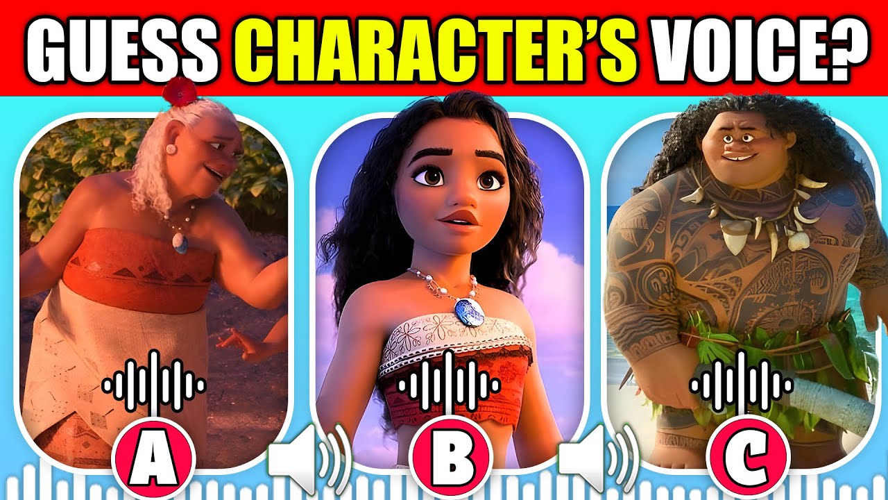 Guess The Disney's Moana 2 Characters By Their Voice...! 🔊 | Tamatoa ...