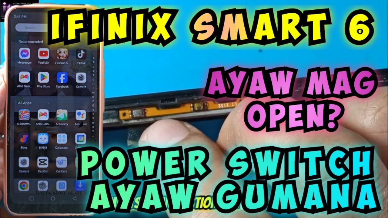 INFINIX SMART 6 POWER SWITCH EASY REPAIR - YouTube