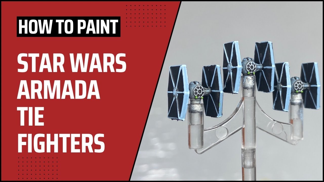 How to Paint: Star Wars Armada Tie Fighters - YouTube