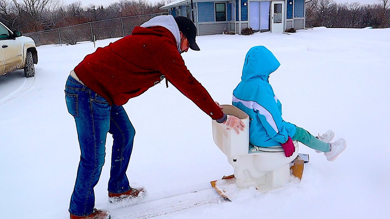 Toilet Sledding! - YouTube