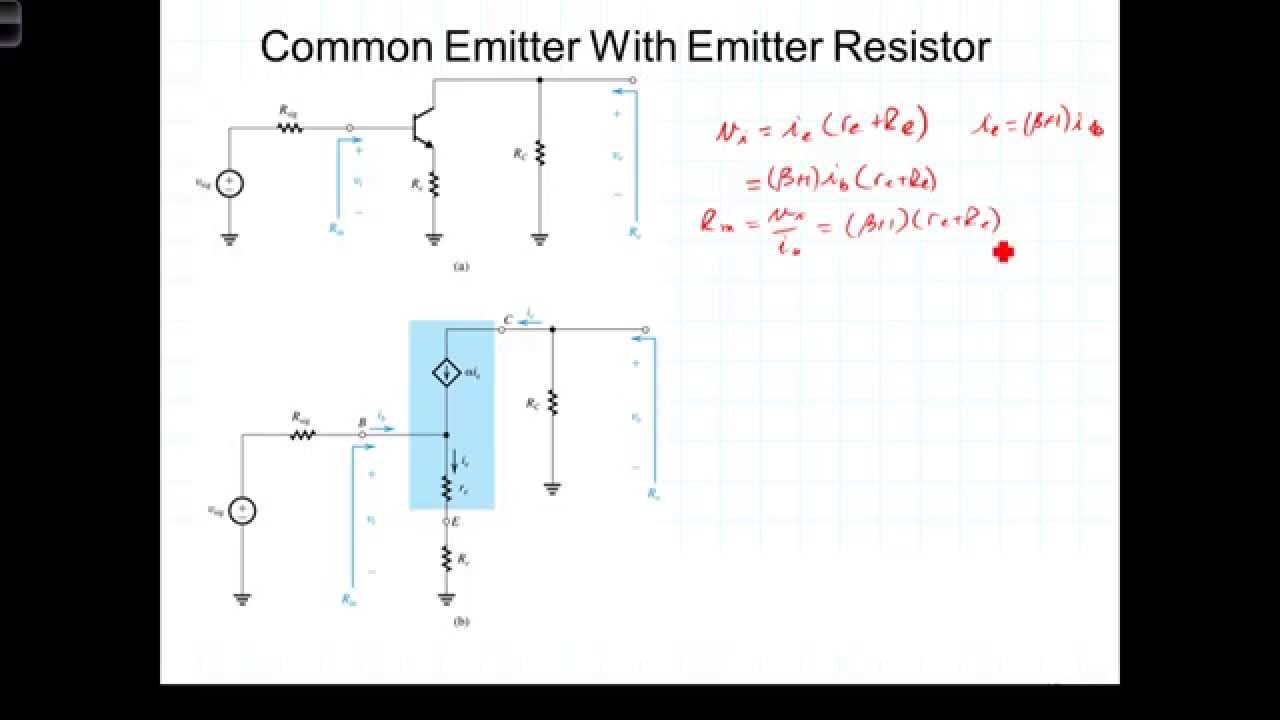 L6 6 3Analysis of Common Emitter With Re - YouTube