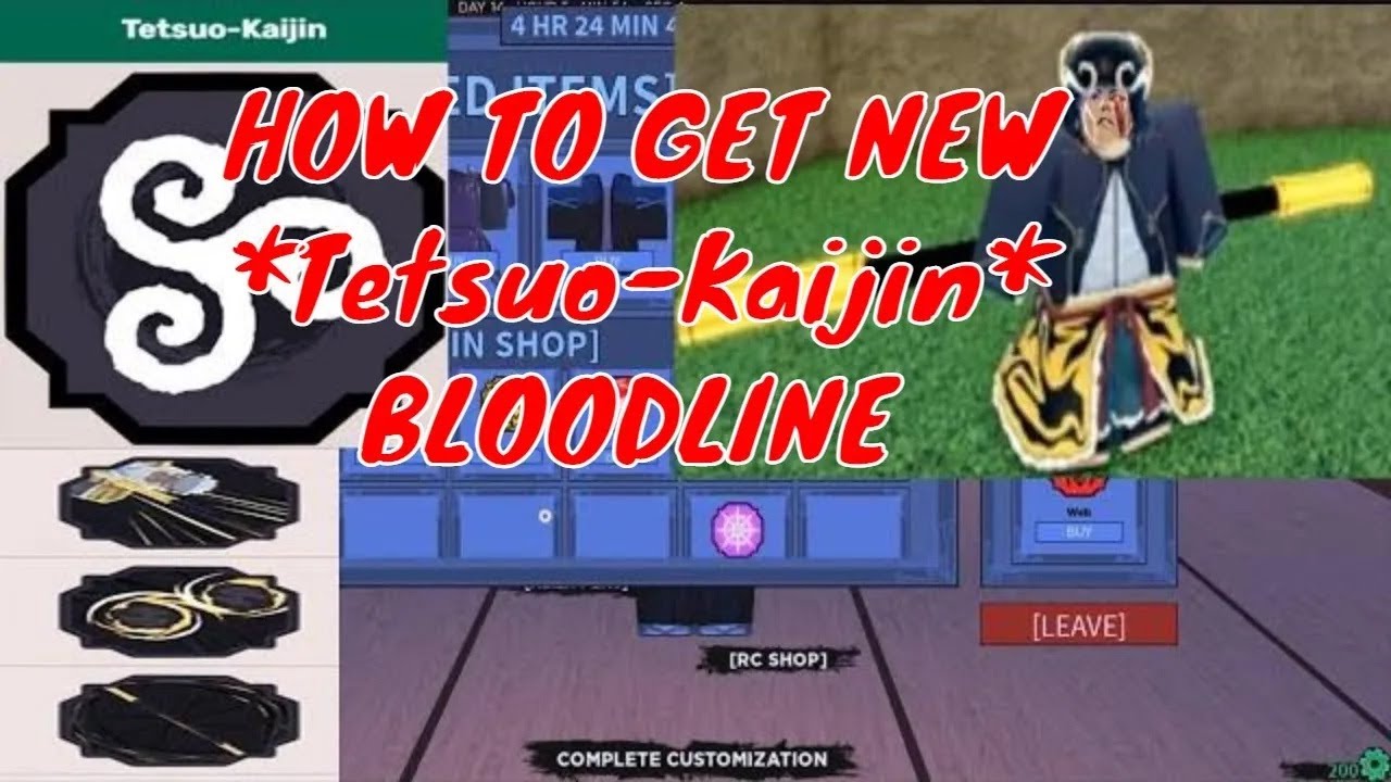 How To Buy Shindo Life Tetsuo Kaijin Bloodline From RC Shop - YouTube