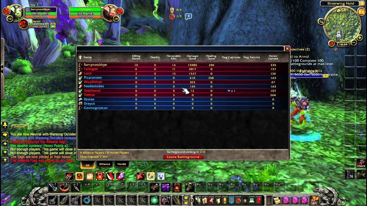 WoW level 10 twink hunter PvP (Cataclysm) Warsong Gulch - YouTube