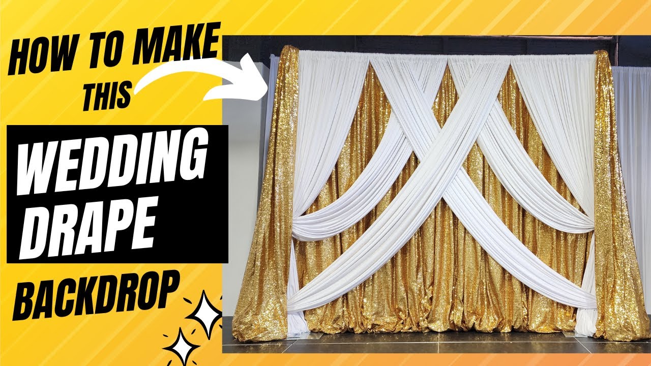 Wedding Drapery Tutorial #wedding #eventdrapes #fabricbackdrop - YouTube
