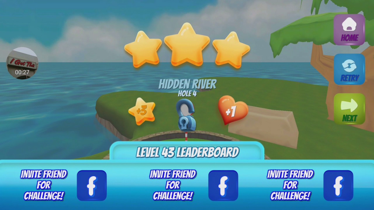 Mini Golf Stars 2 all holes 3 stars Levels 41 - 48 Hidden River - YouTube