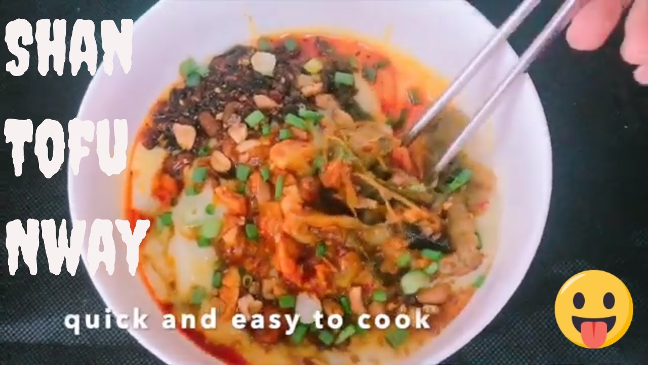 HOW TO COOK TOFU NWAY with NOODLE (Burmese Tofu nway ) - YouTube