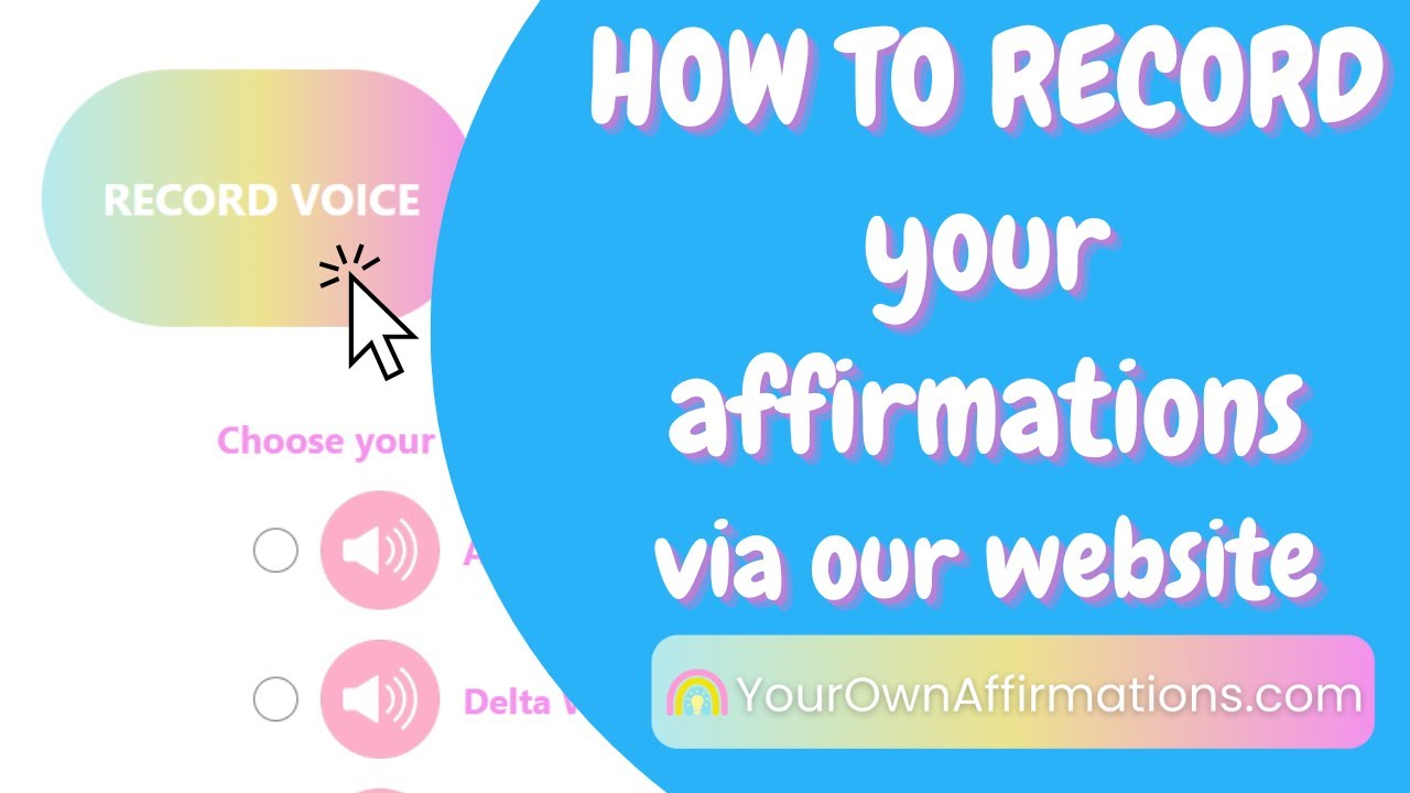 How To Record Your Affirmations and Create Affirmation Audio Soundtrack ...
